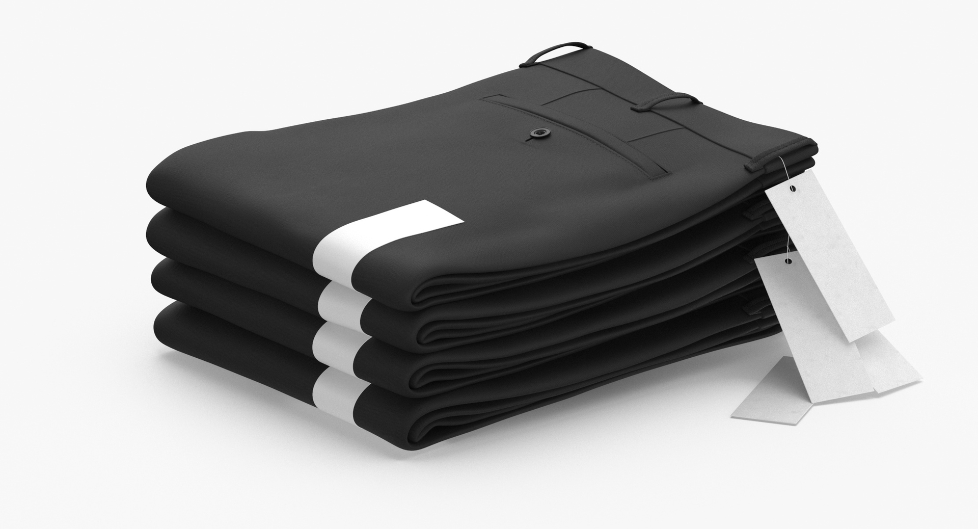 Folded Pants 4 Pile Black Dark And Light Khaki Model - TurboSquid 2048954