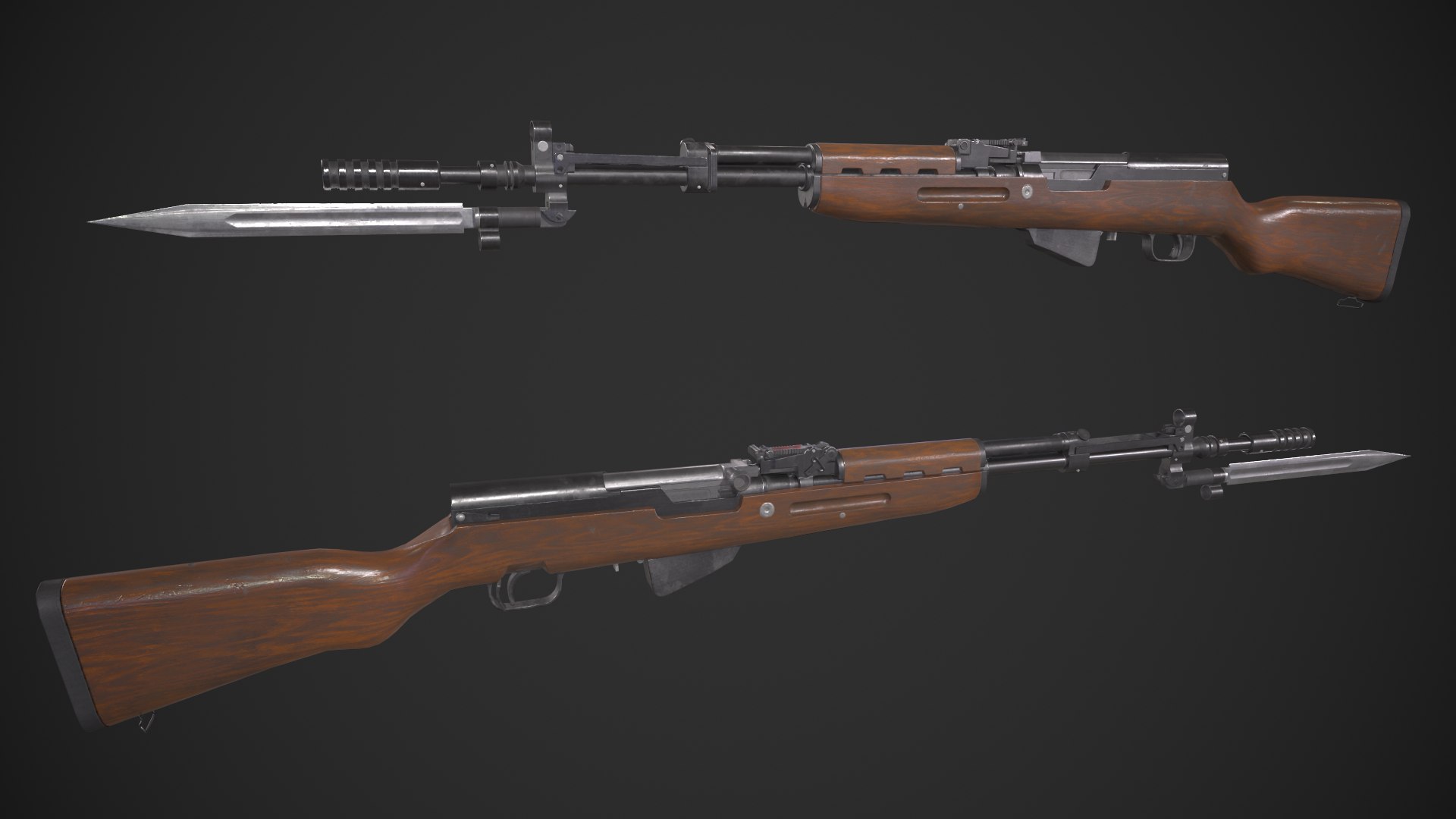 SKS Rifle 3D Model - TurboSquid 2004136