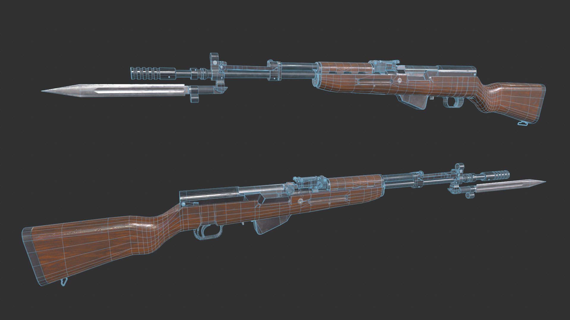 SKS Rifle 3D Model - TurboSquid 2004136