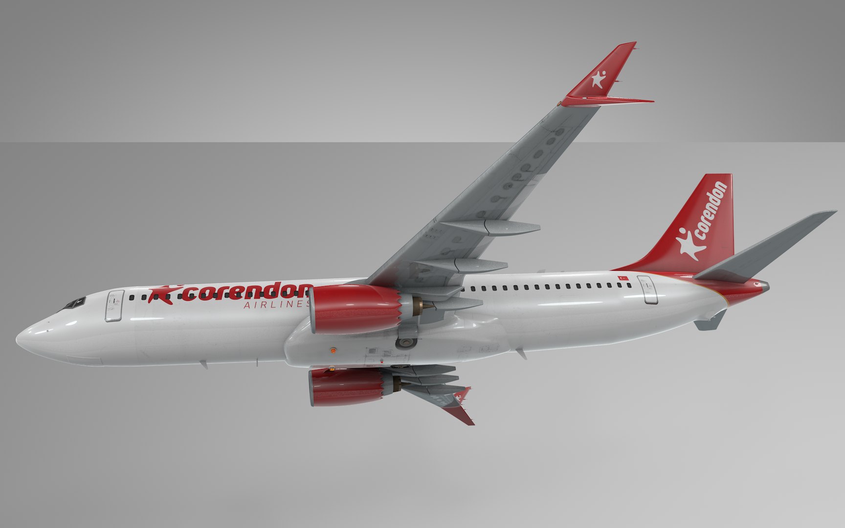 Boeing 737-8 corendon airlines 3D model - TurboSquid 1698371