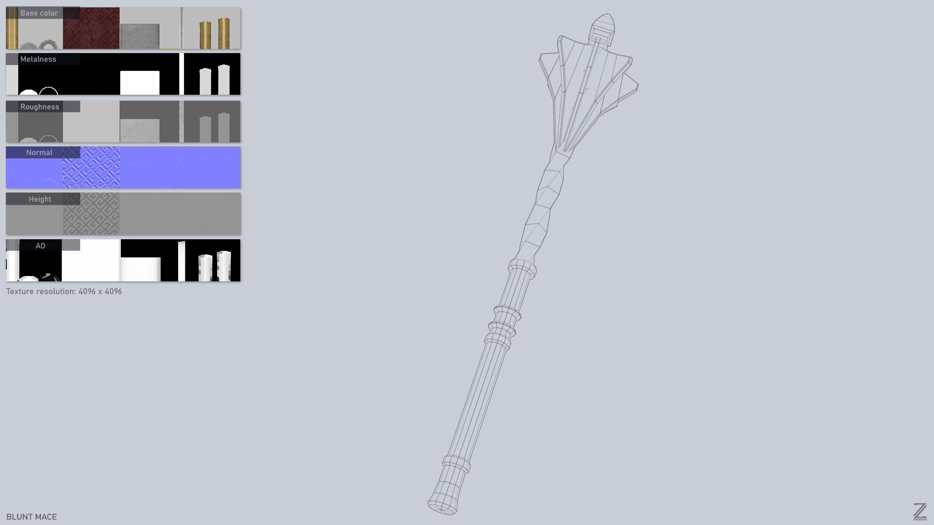 3D Model Blunt Mace - TurboSquid 2231722