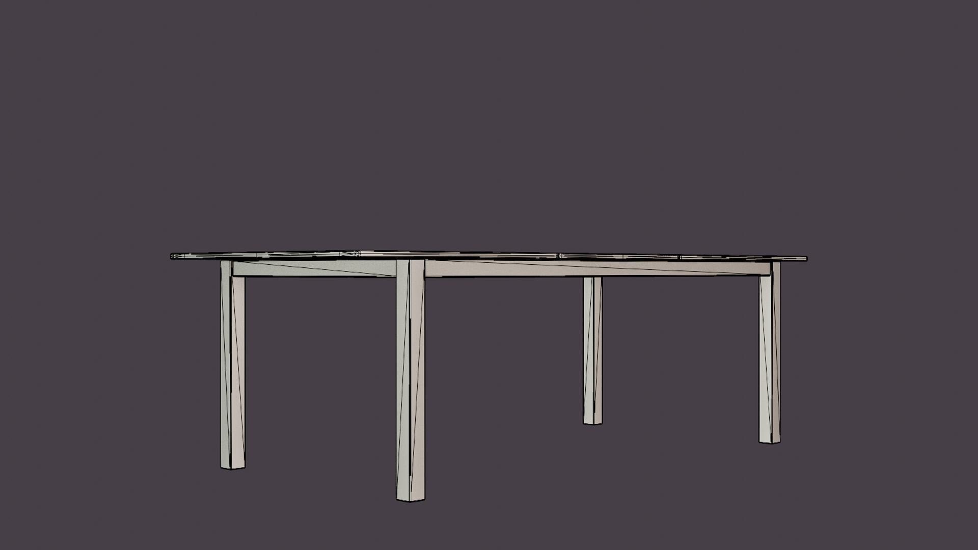 Bay Dining Table 3D Model - TurboSquid 2241858