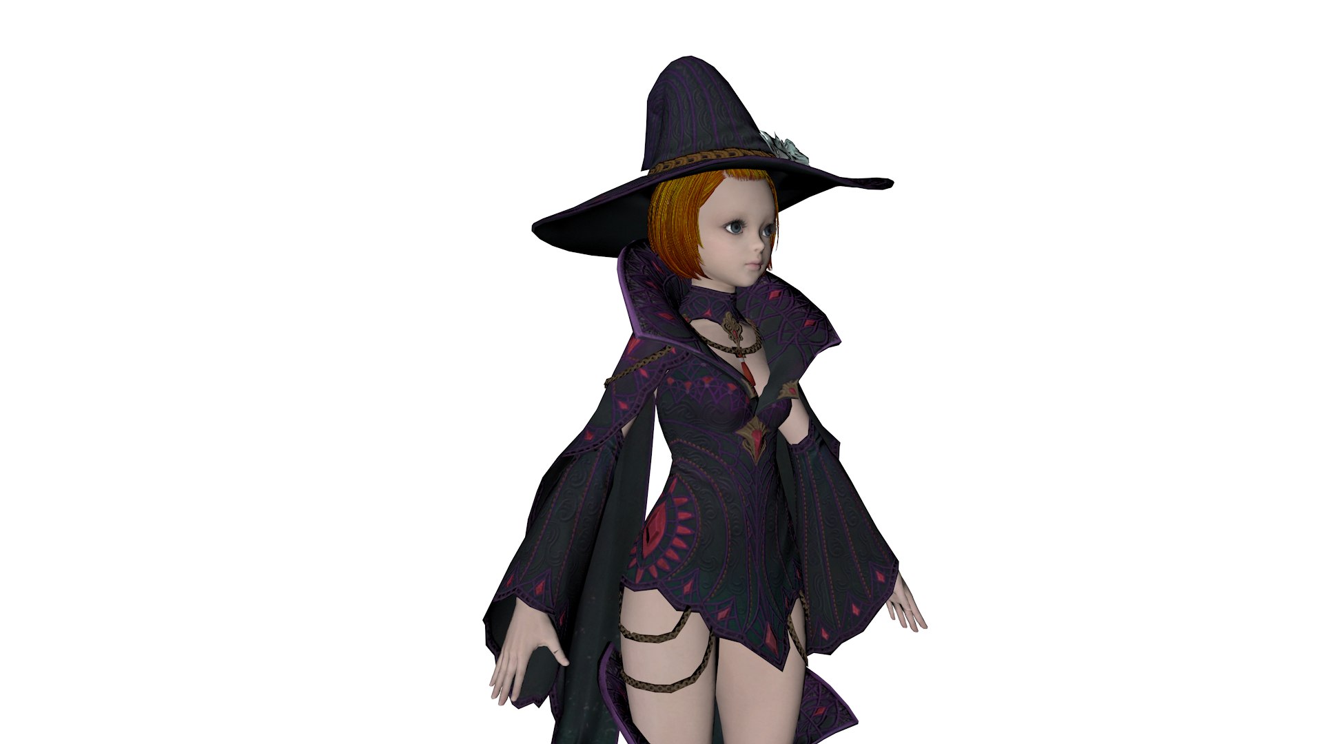 3D Anime Enchantress Model - TurboSquid 2392652