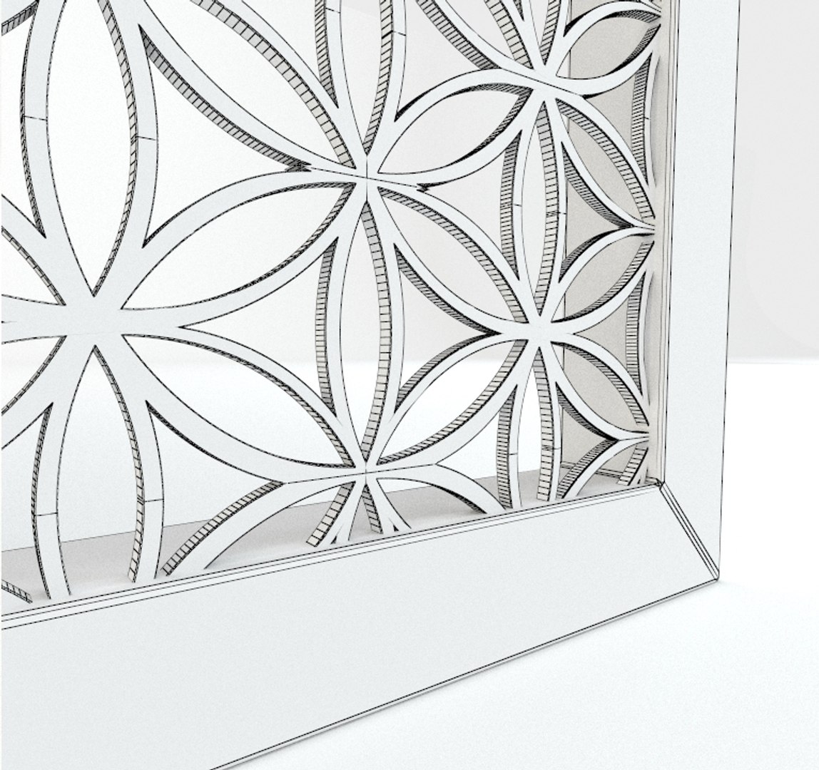 3d Model Fretwork Screen