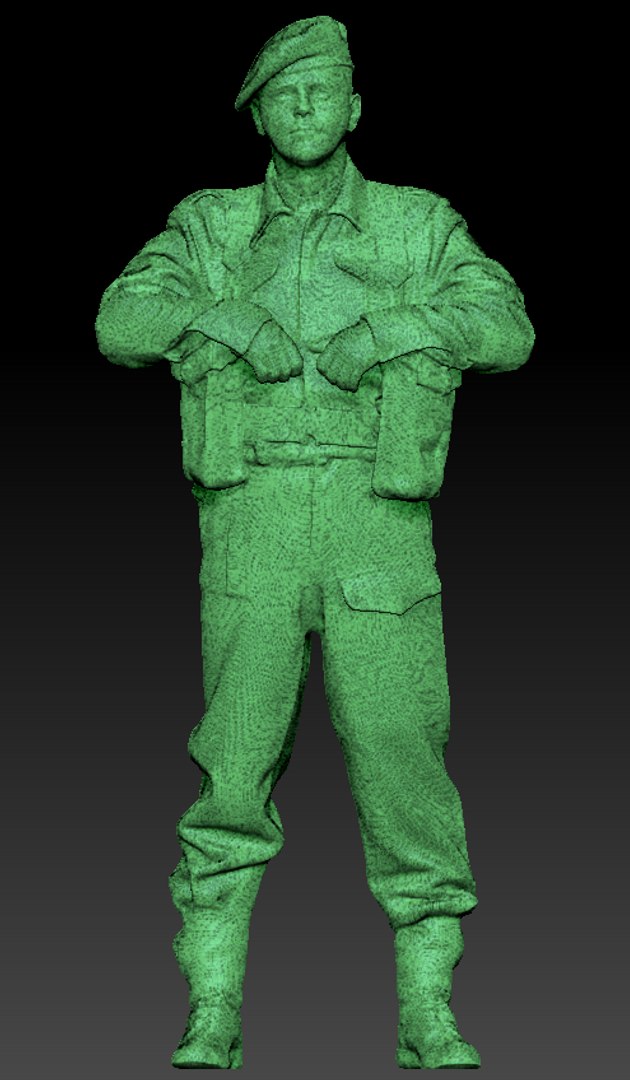 Scanned British Commando Character 3D Model - TurboSquid 1486426