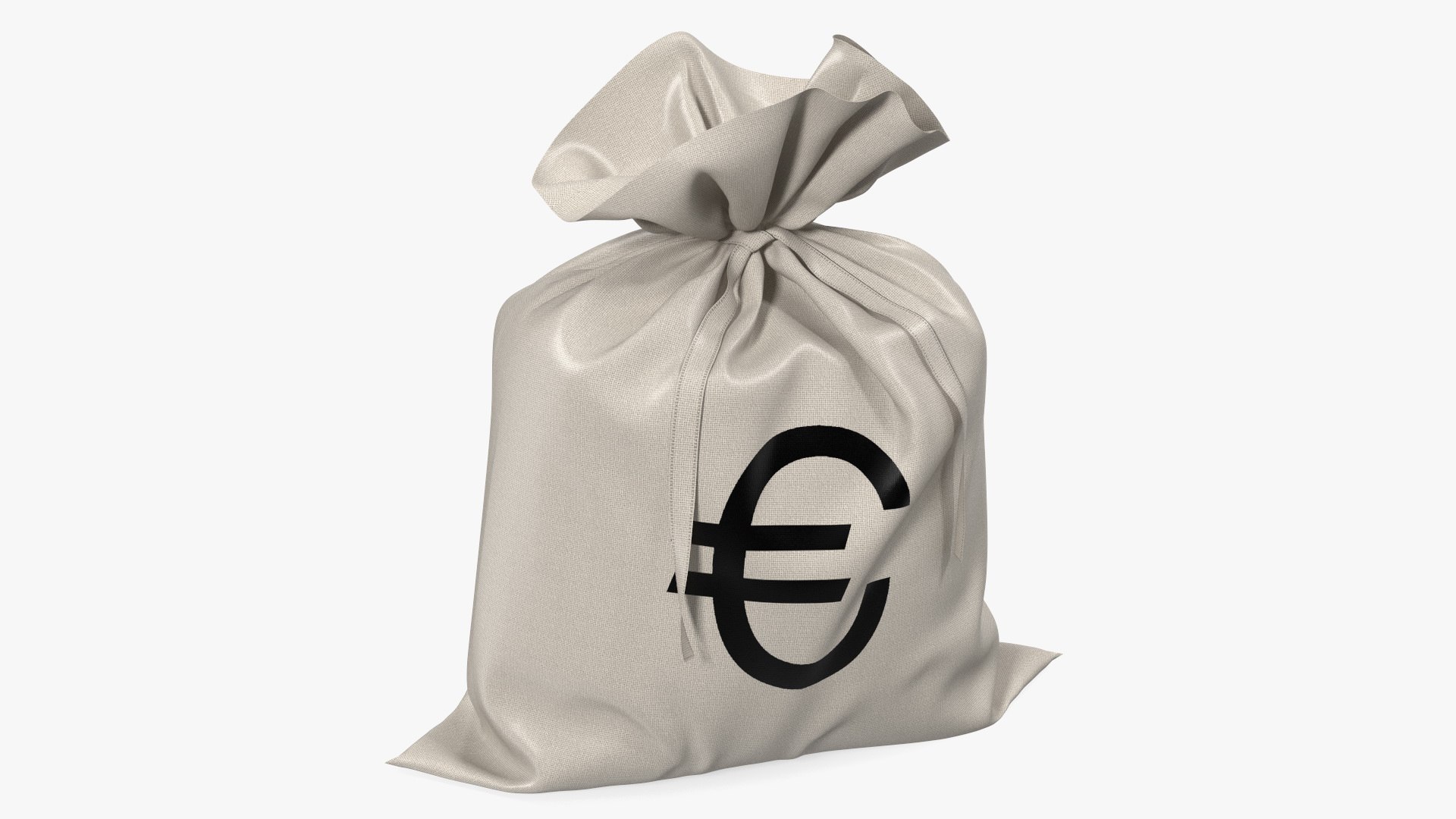 3D Money Bag with Euro Sign model - TurboSquid 2158692