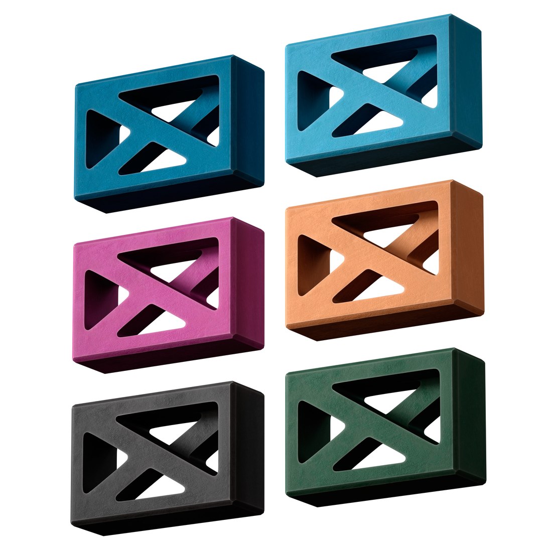 Colorful Yoga Blocks With Cutouts 3D Model - TurboSquid 2061019