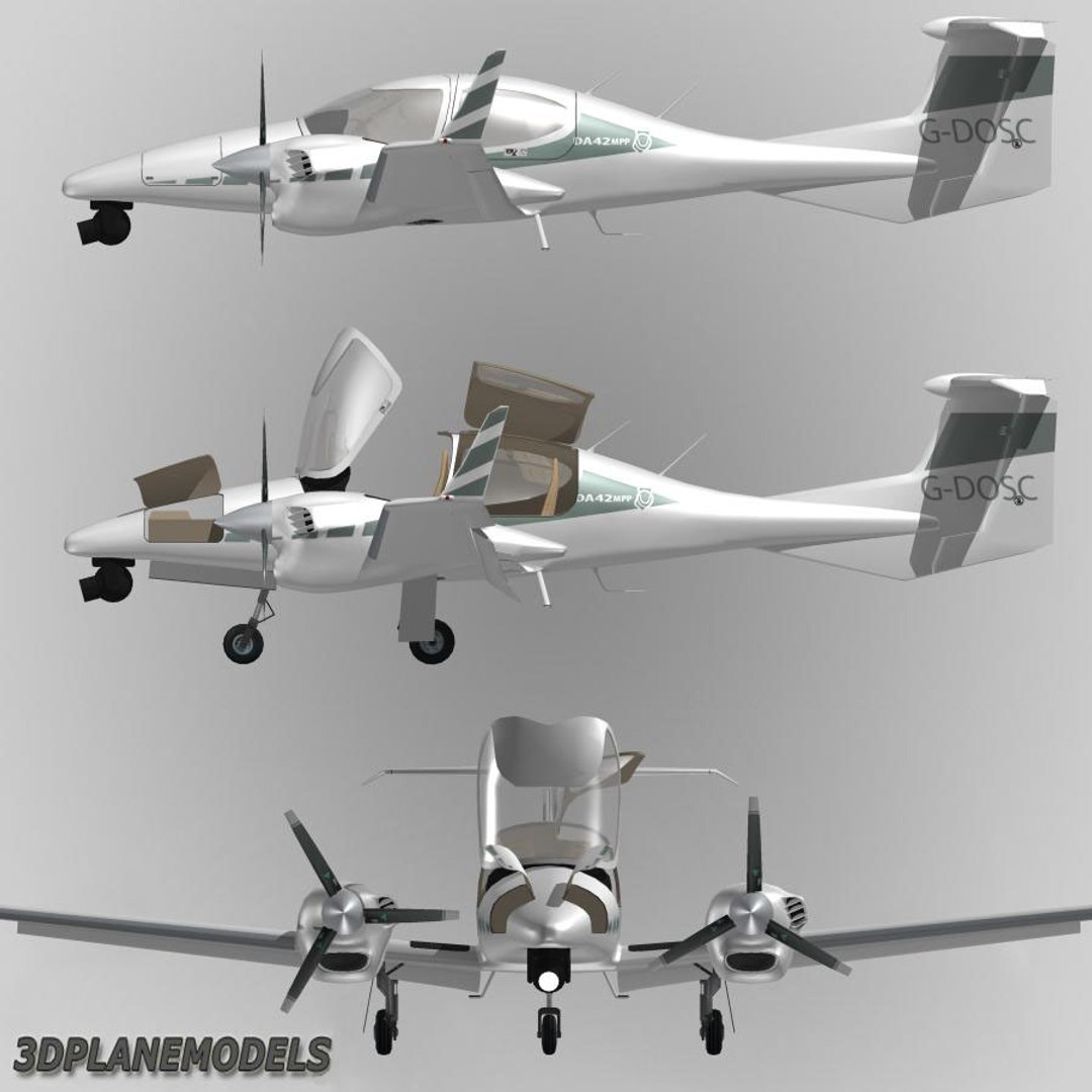 Diamond Da42 Twin Star 3d Model