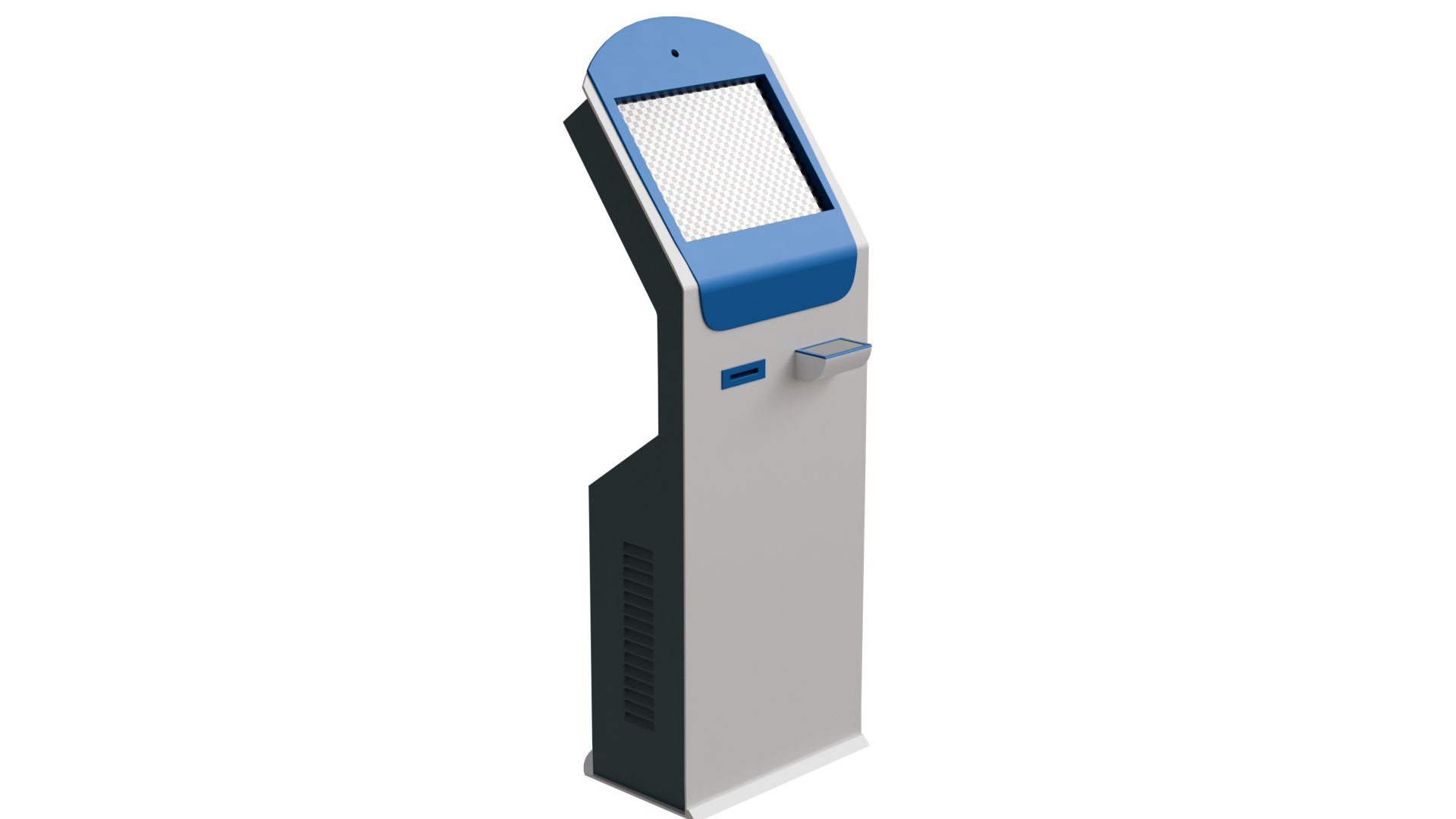 ID Enrolling Kiosk 3D Model High Poly Blender FBX OBJ Editable UI After ...