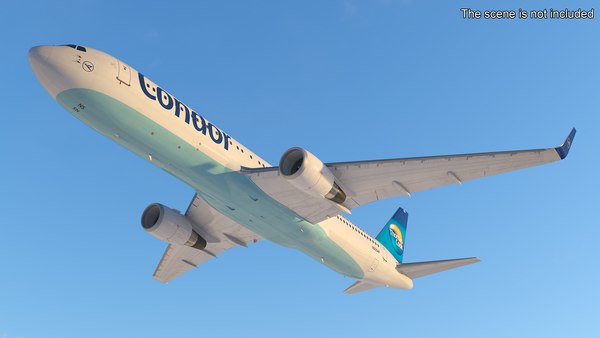 modelo 3d Avión de pasajeros Boeing 767 de Condor Airlines manipulado ...