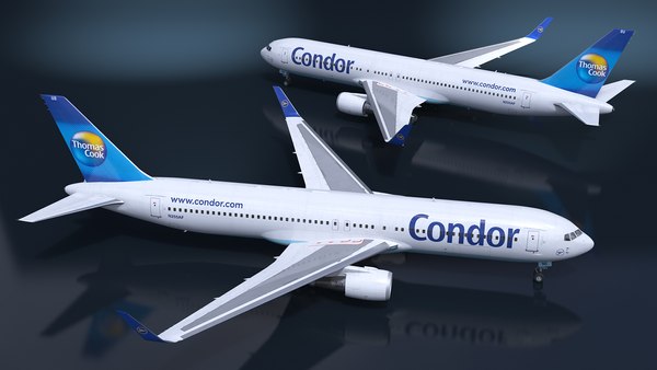 modelo 3d Avión de pasajeros Boeing 767 de Condor Airlines manipulado ...
