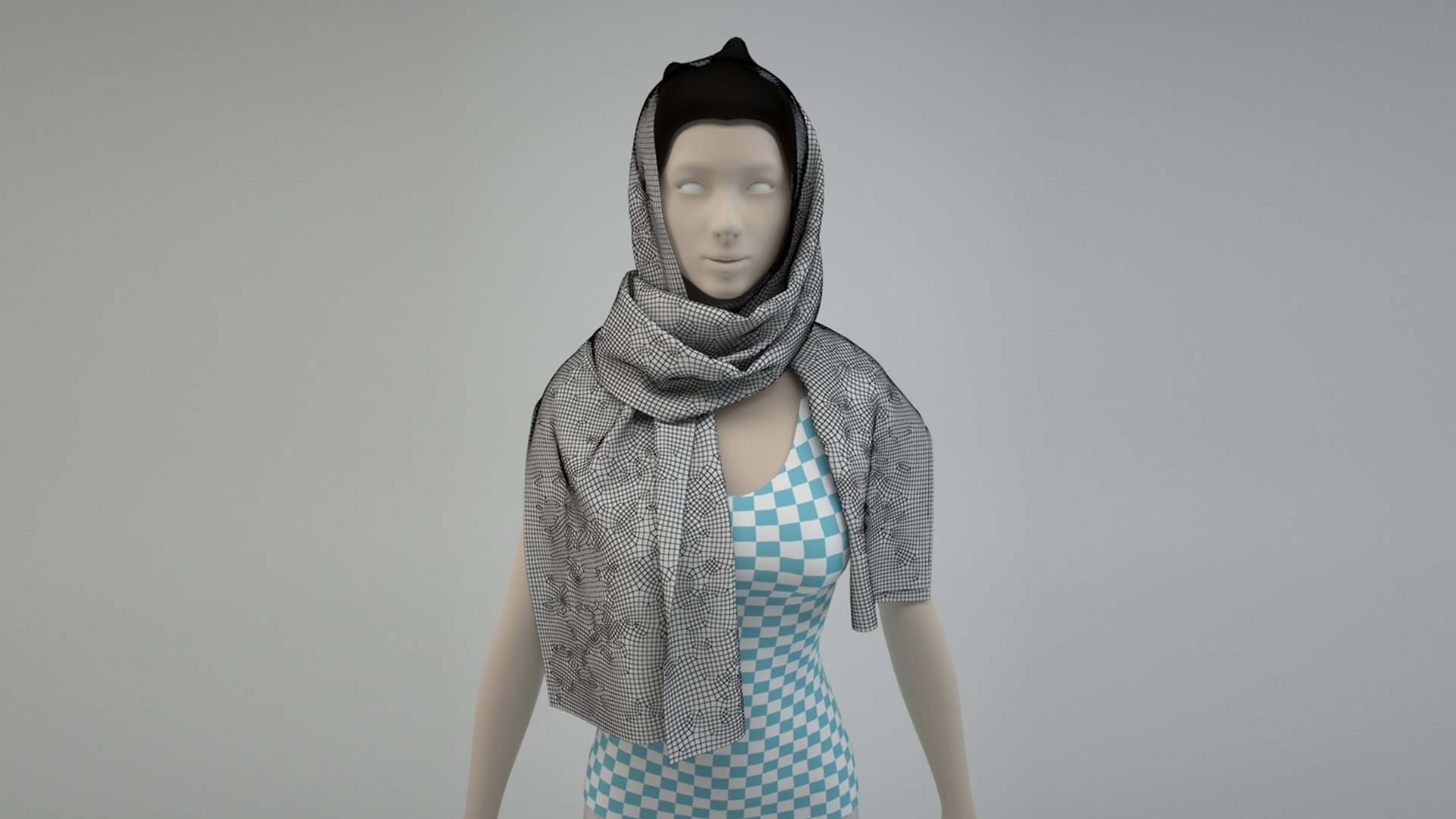 Scarf And Gucci Plane Shawl Collection 001 3D Model - TurboSquid 1923728