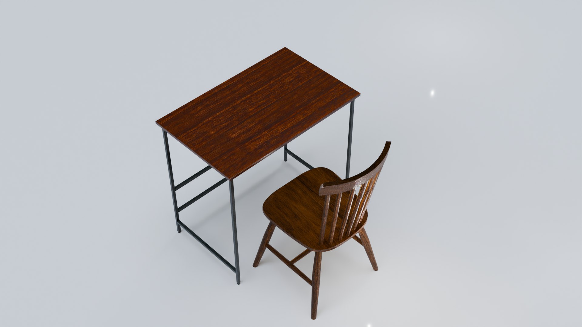 Simple Chair and Table Set 3D model - TurboSquid 2180866
