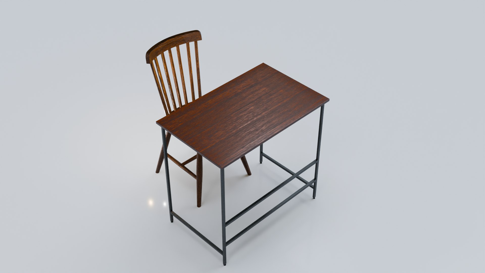 Simple Chair and Table Set 3D model - TurboSquid 2180866