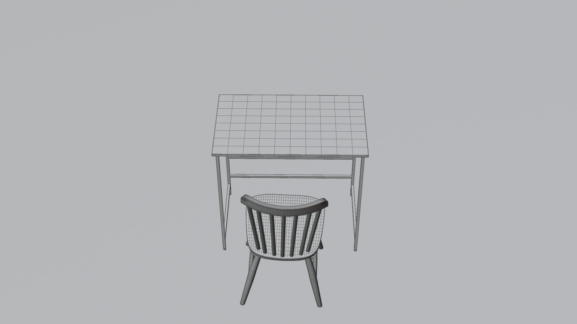 Simple Chair and Table Set 3D model - TurboSquid 2180866