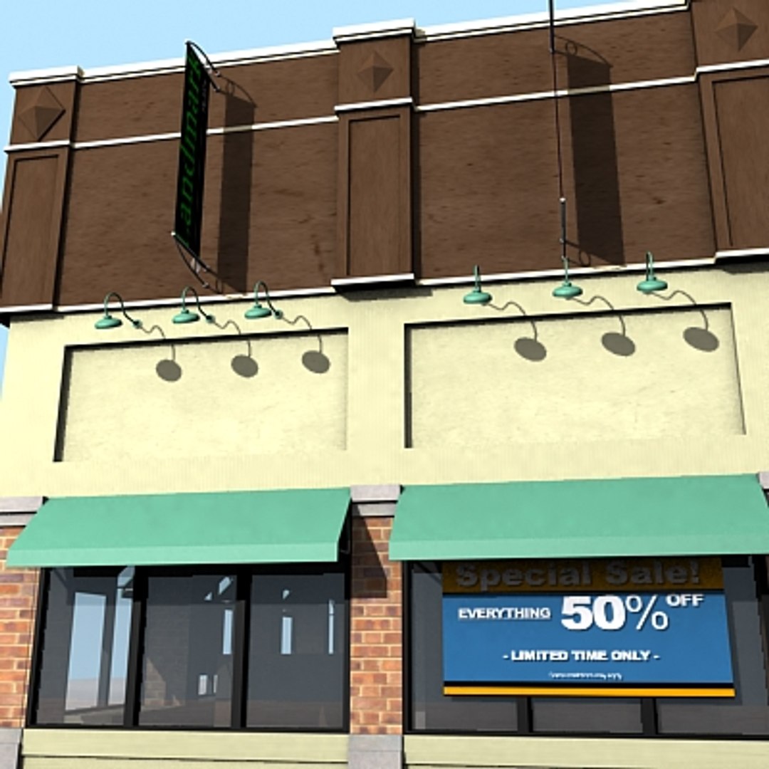 3d building storefront