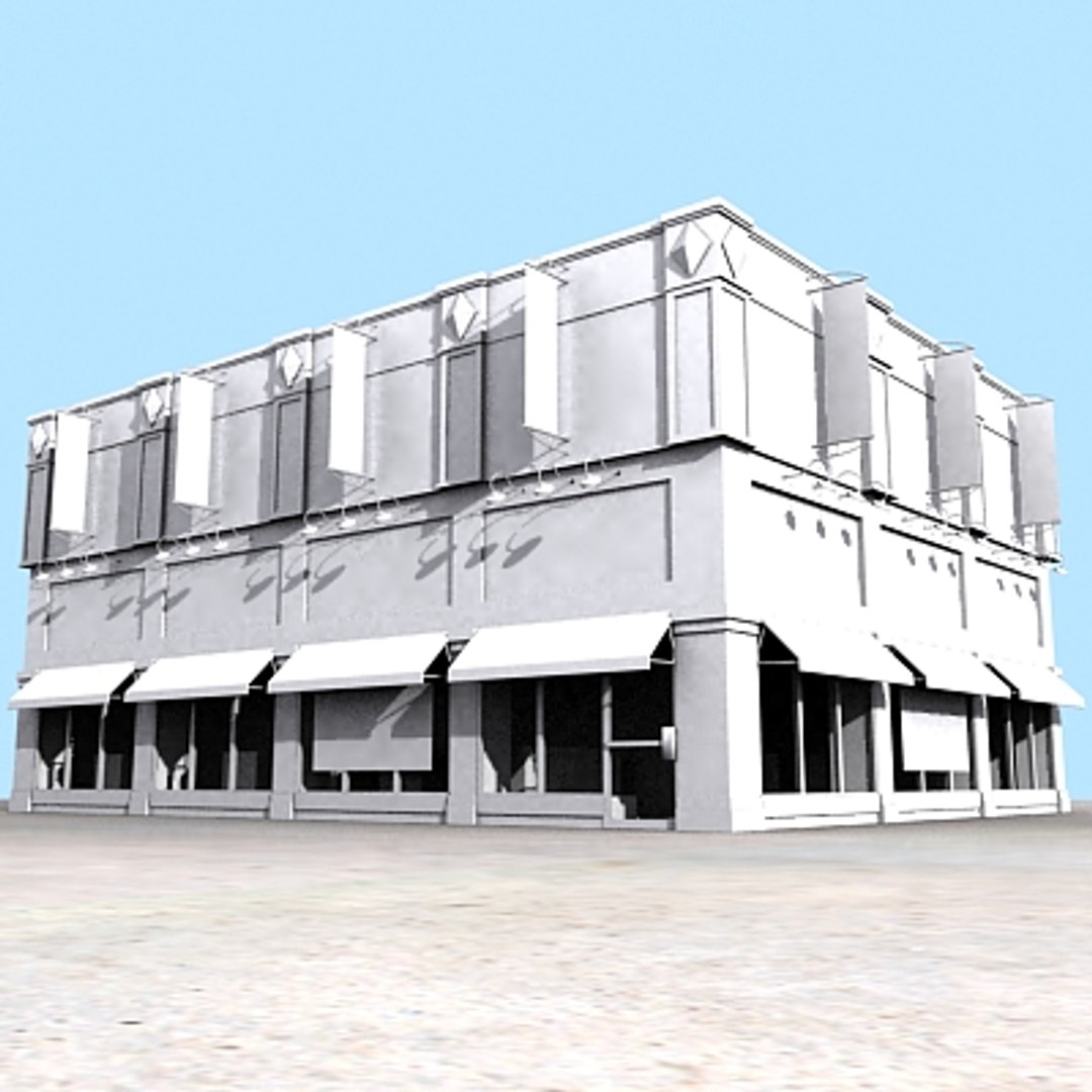 3d building storefront