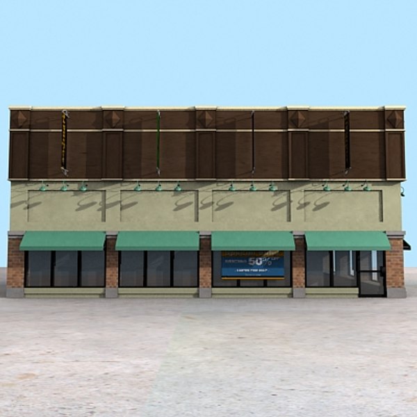 3d building storefront