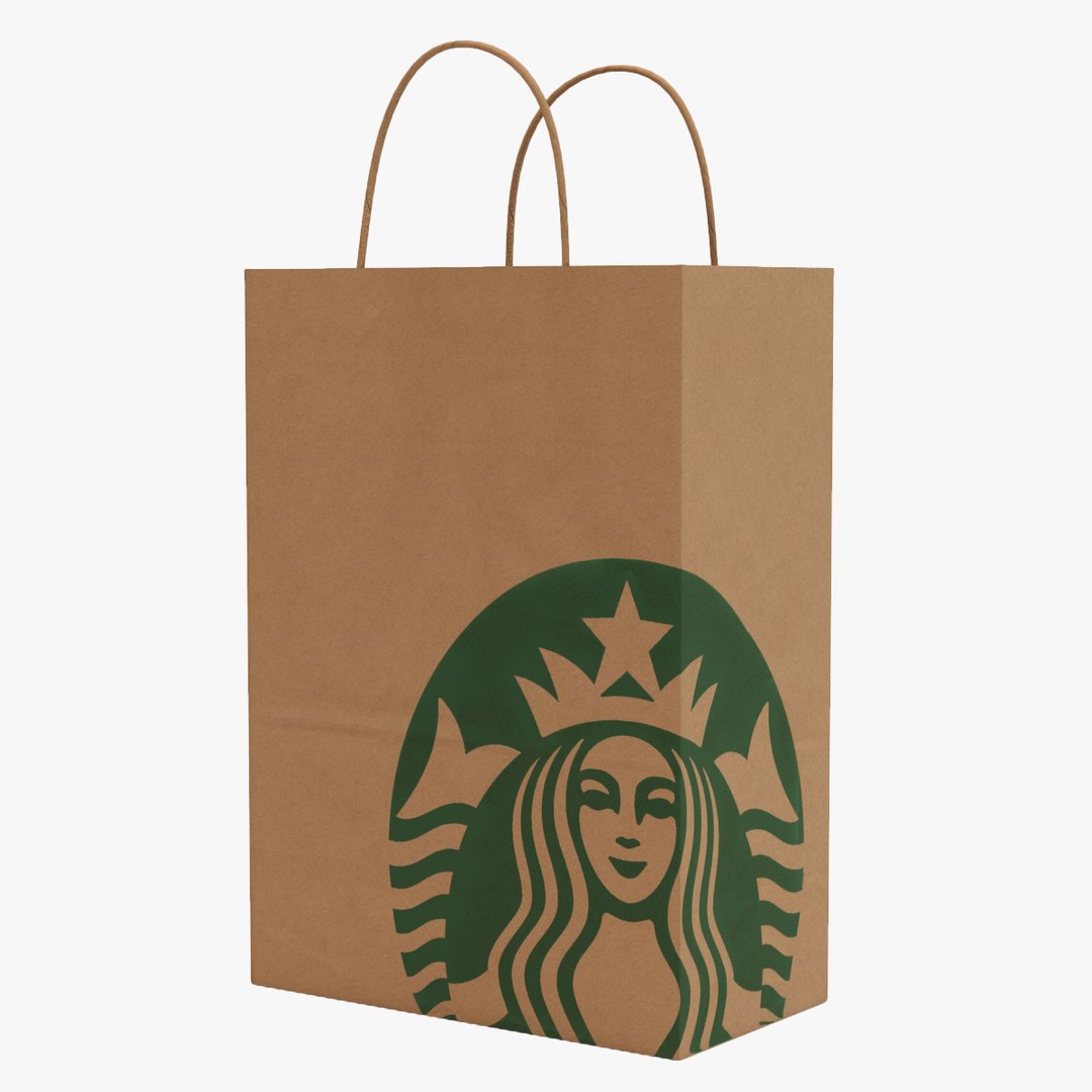 Starbucks Paper Bag 3D Model - TurboSquid 1215296