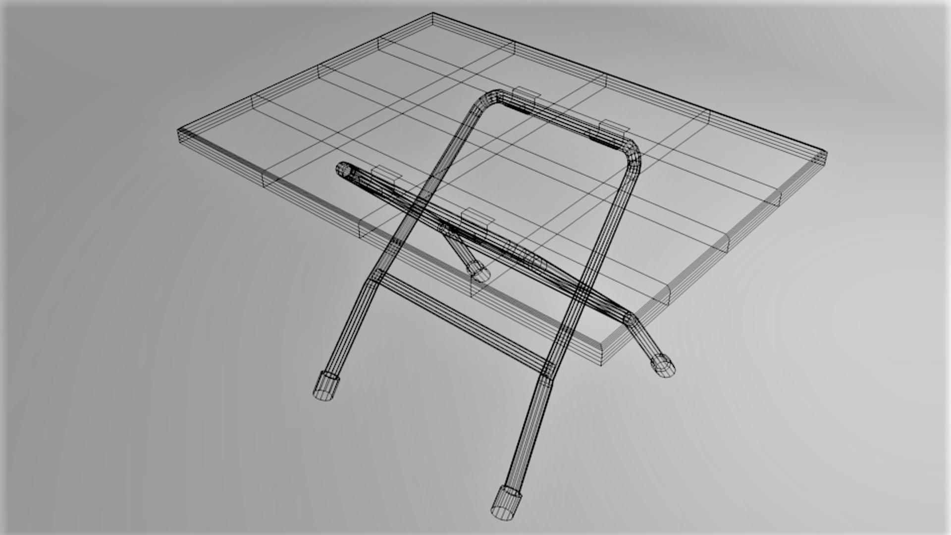 Square Folding Table 3D Model - TurboSquid 1551992