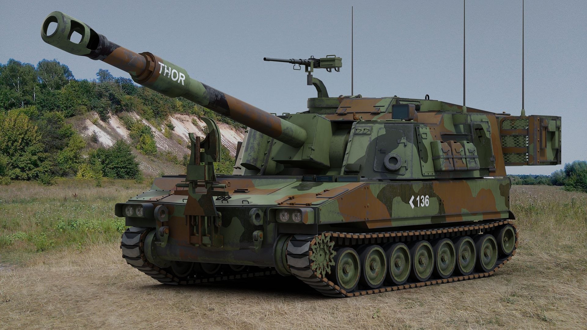 3D M109 Paladin Camo - TurboSquid 2016080