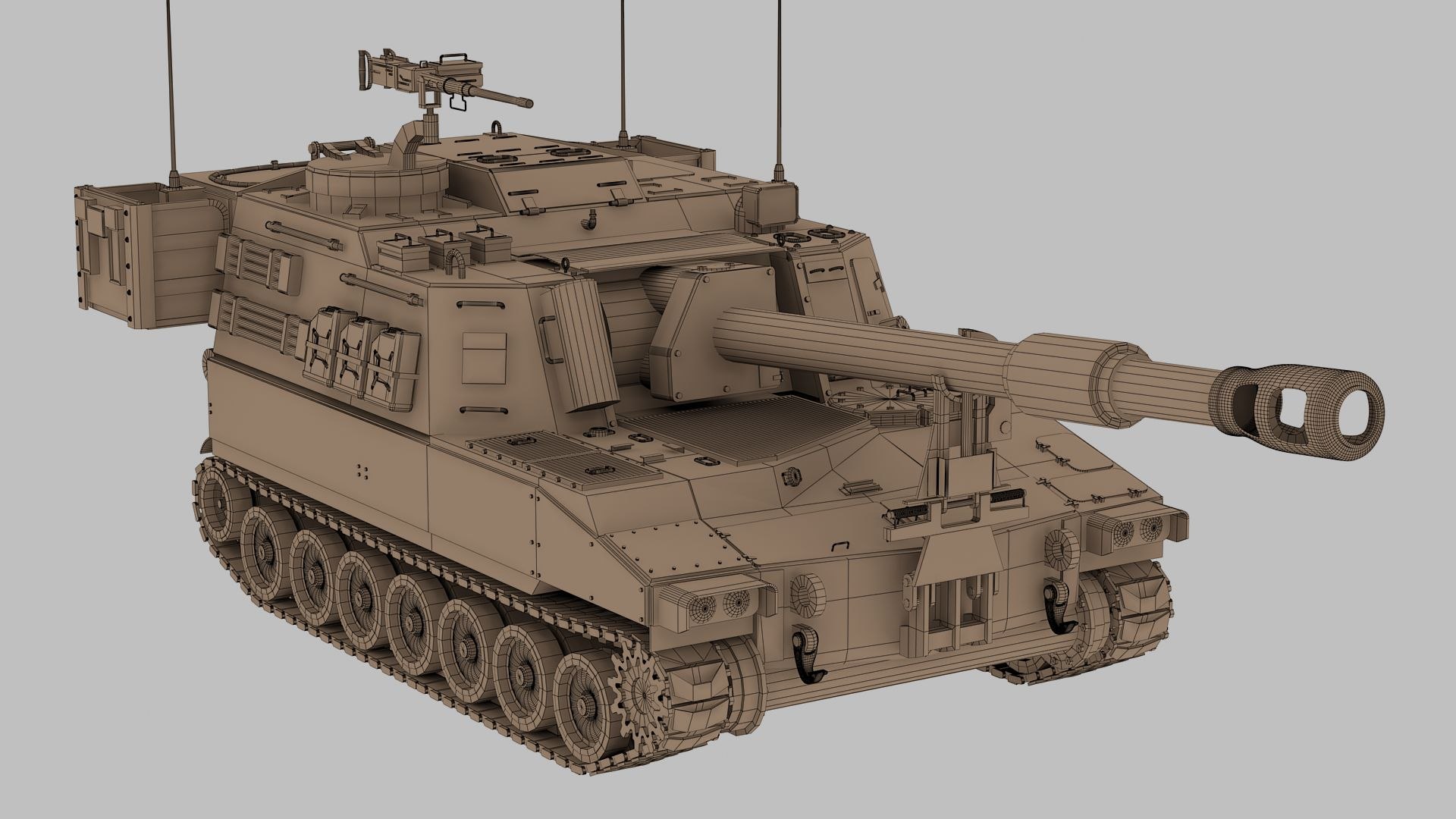 3D M109 Paladin Camo - TurboSquid 2016080