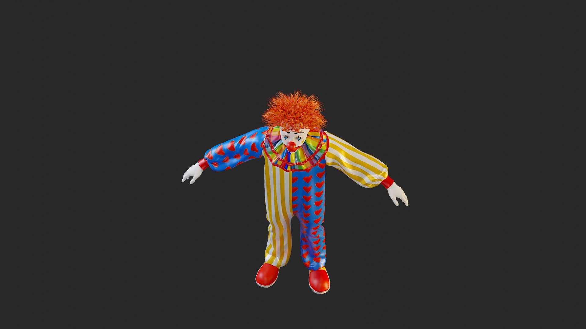 3D ClownMaleACC2130 TPose - TurboSquid 1878503