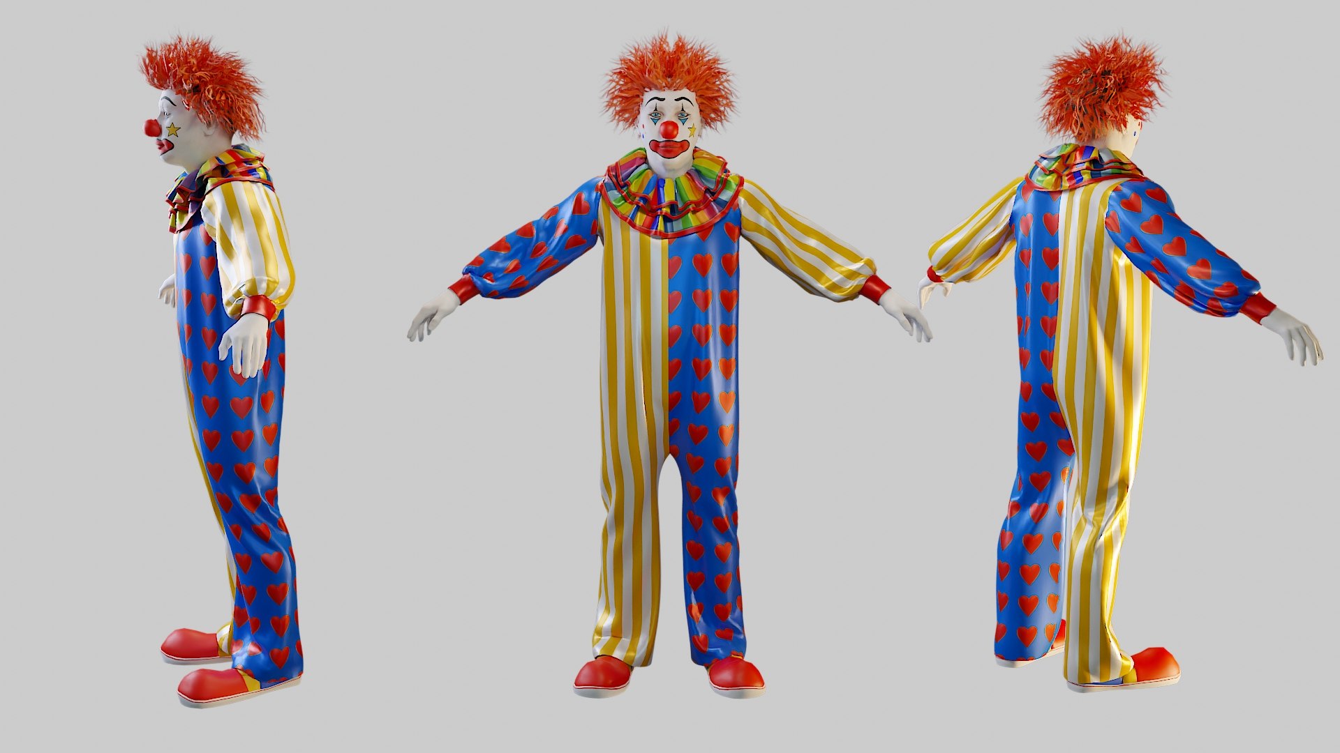 3D ClownMaleACC2130 TPose - TurboSquid 1878503