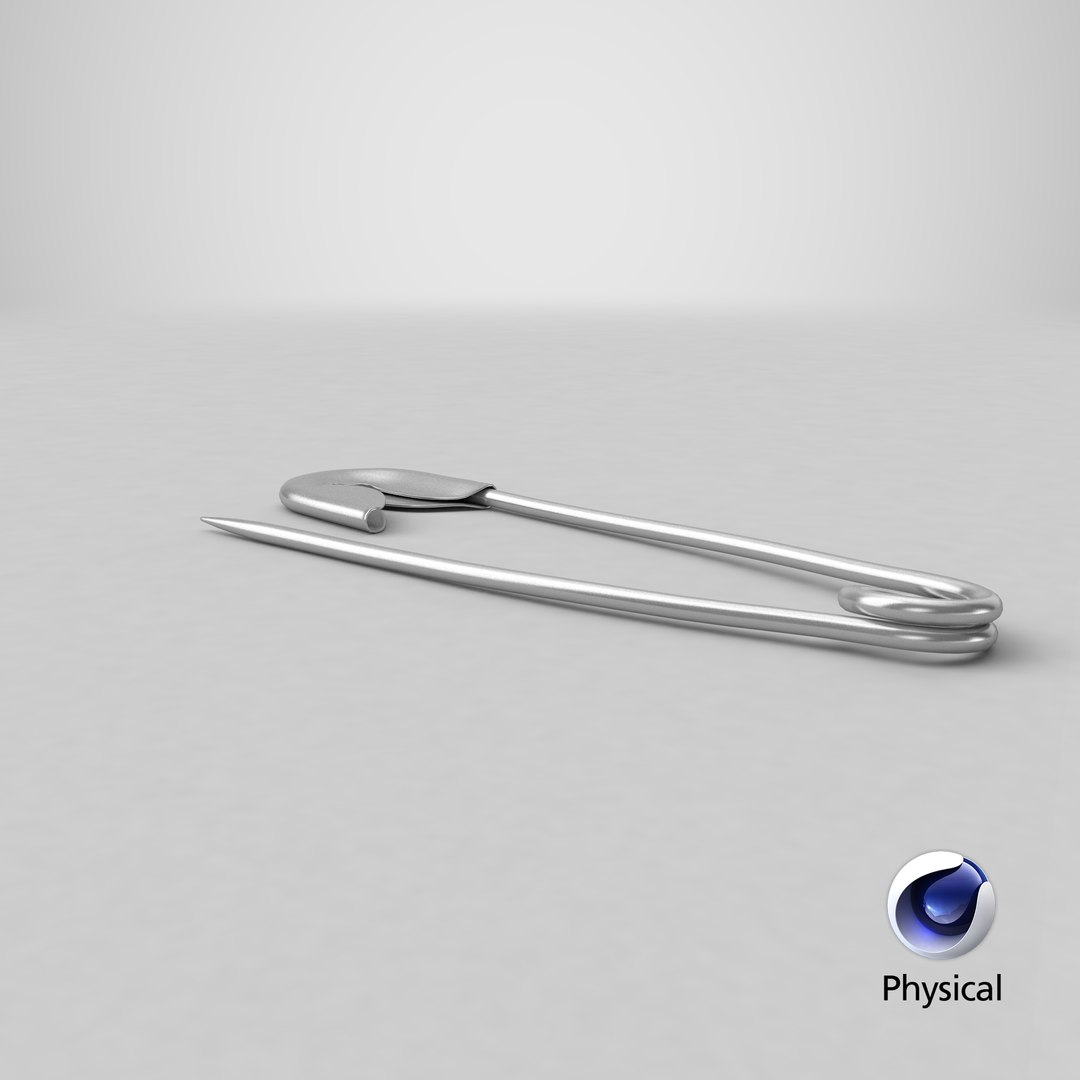 Safety Pin Open 3D Model - TurboSquid 1478573