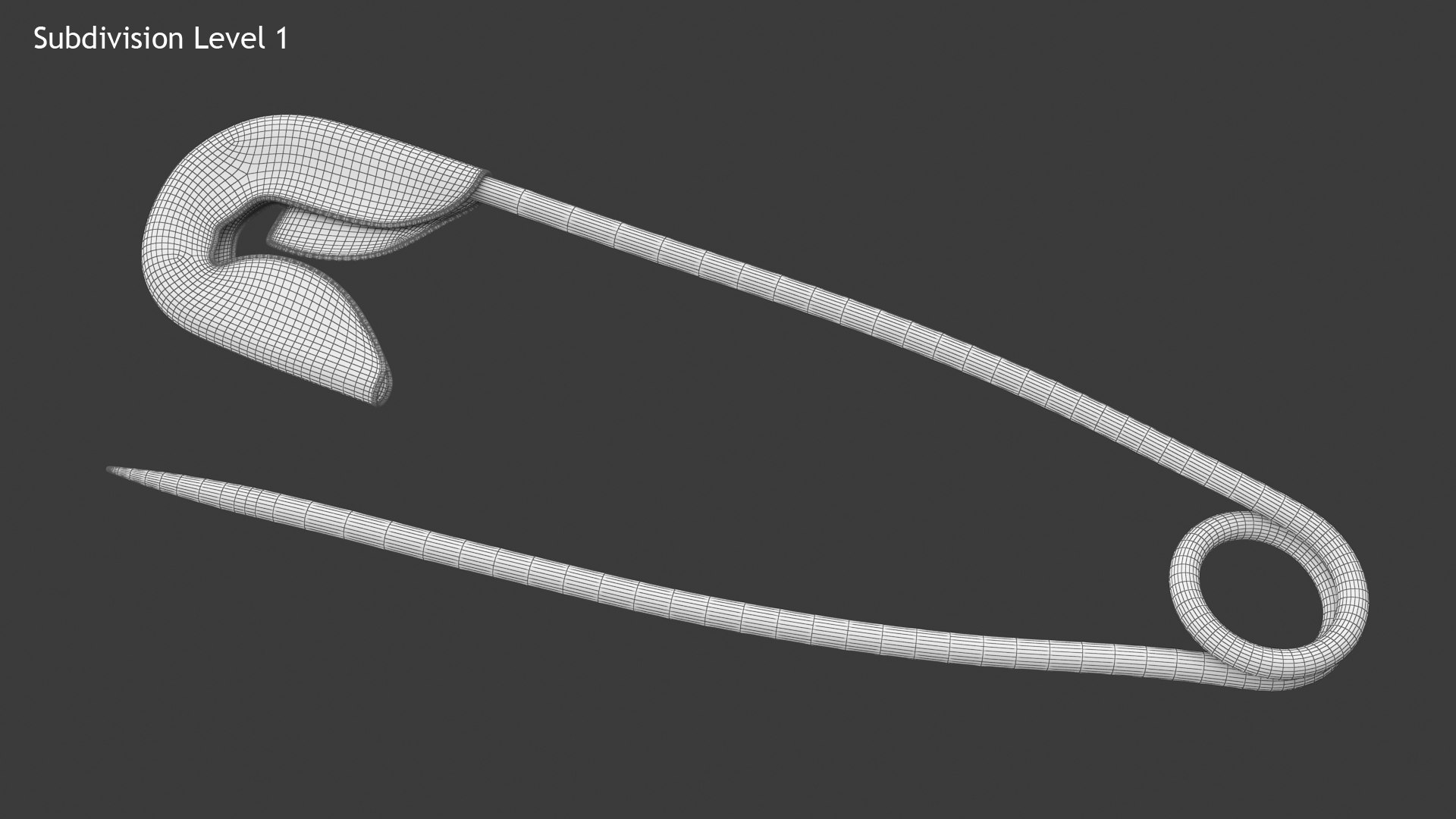 Safety Pin Open 3D Model - TurboSquid 1478573