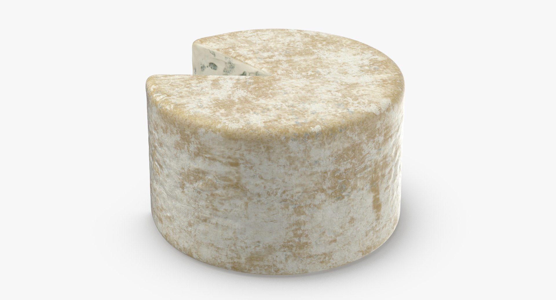 3D Model Blue Cheese Wheel Cut - TurboSquid 1165416