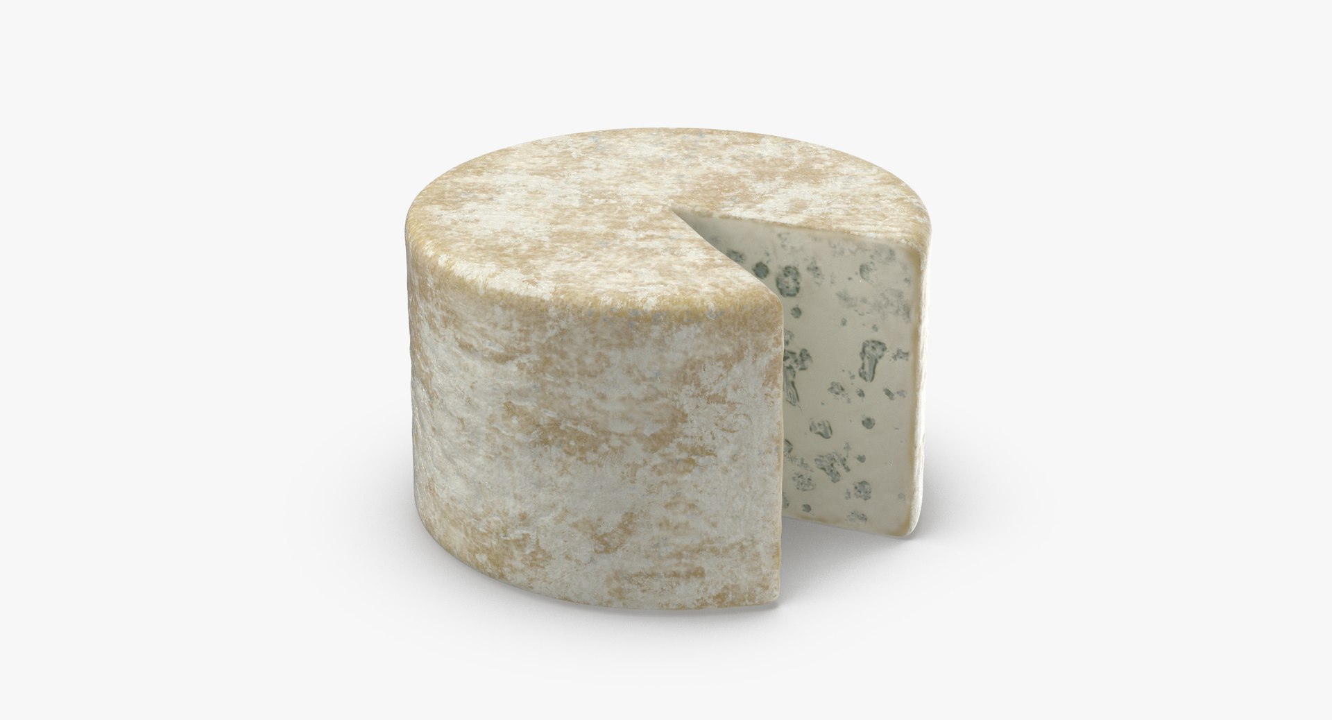3D Model Blue Cheese Wheel Cut - TurboSquid 1165416
