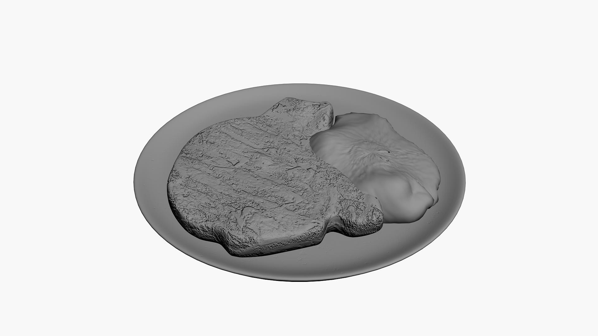 Pork Chop In Dish 3D - TurboSquid 2213204