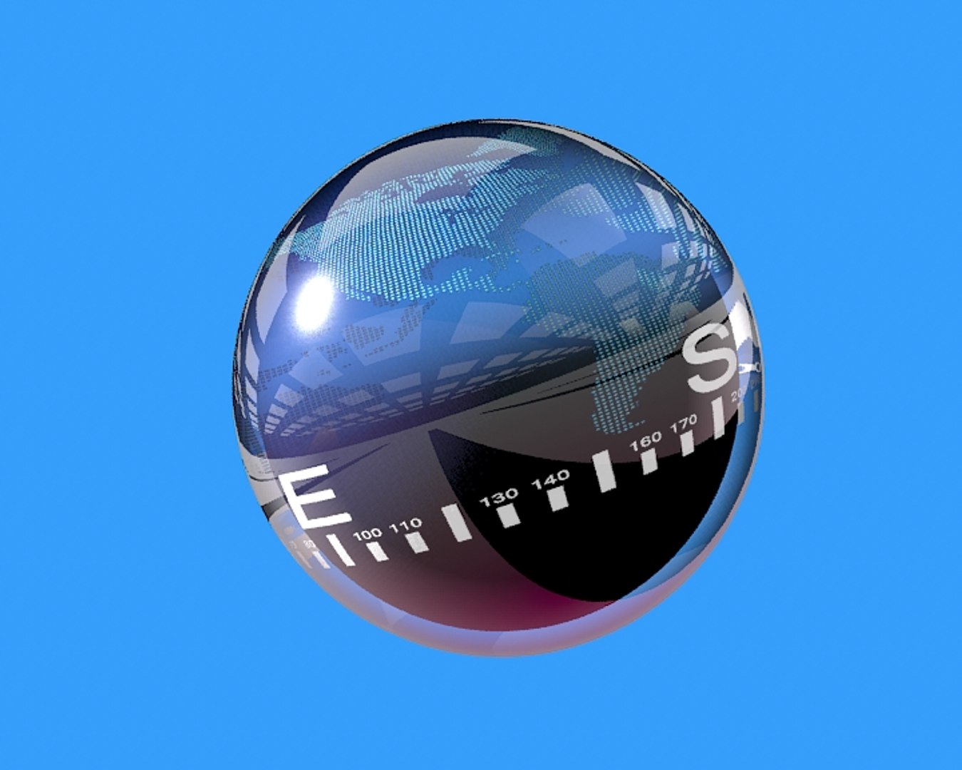 Sphere Compass 3d Model
