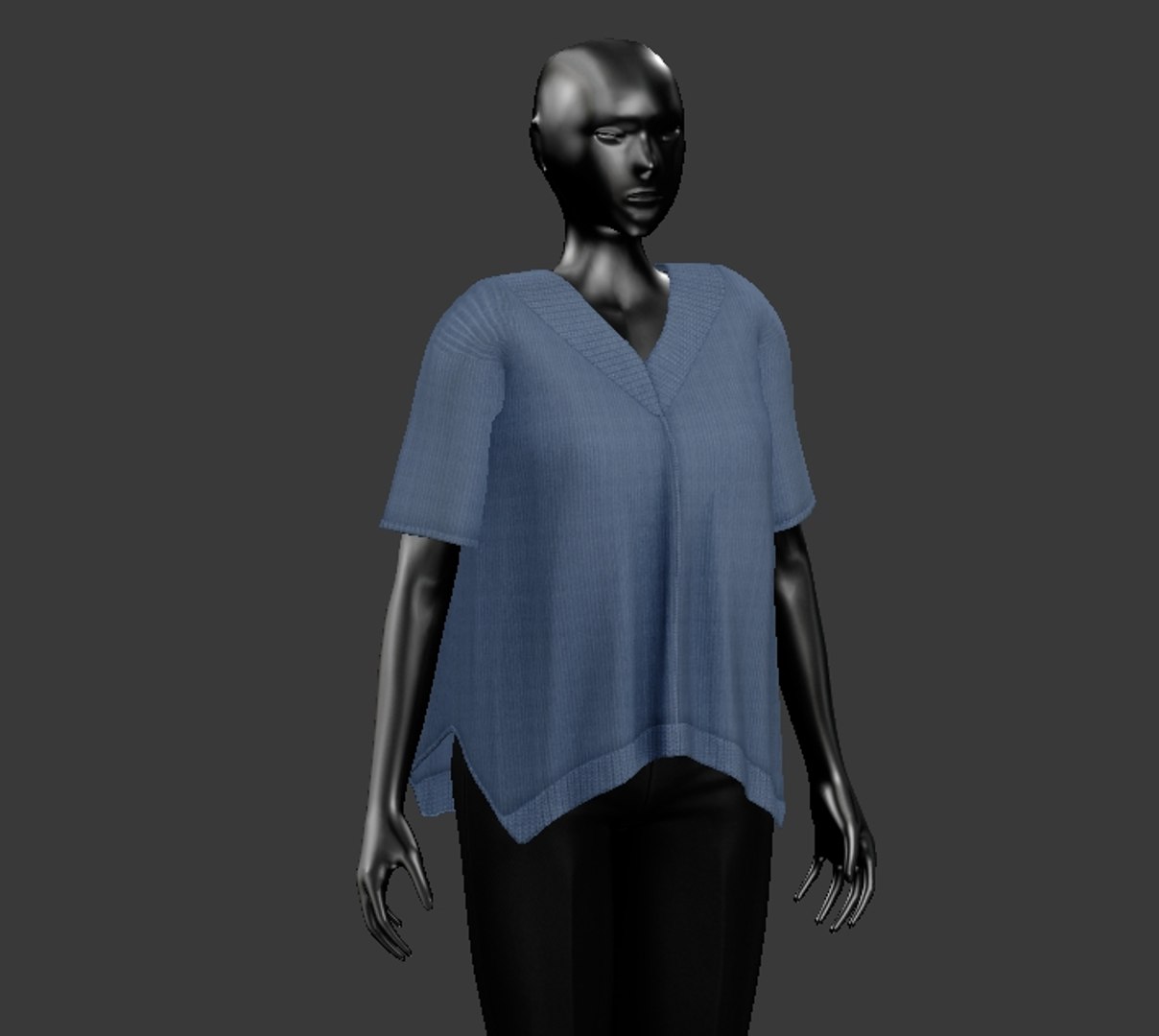 3d Model Of Sweater Blue