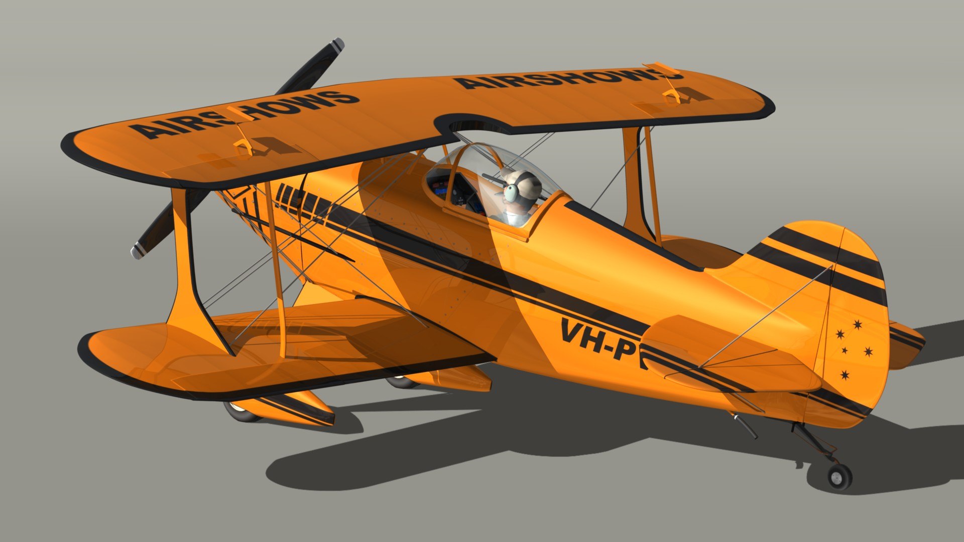 3D Pitts S1 Special Orange - TurboSquid 1995315