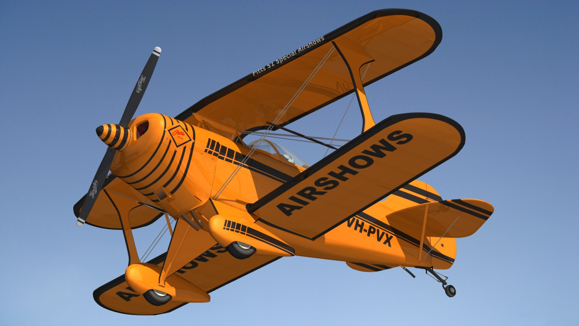 3D Pitts S1 Special Orange - TurboSquid 1995315