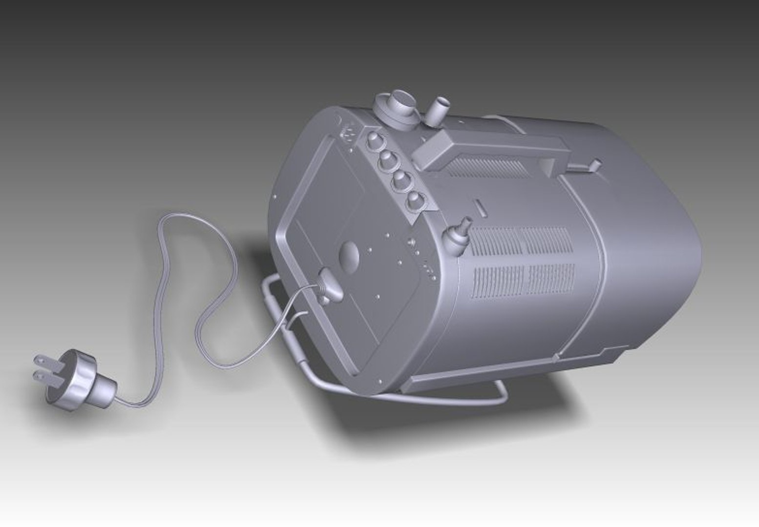 1960 Sony Tv8-301 Portable 3d Model