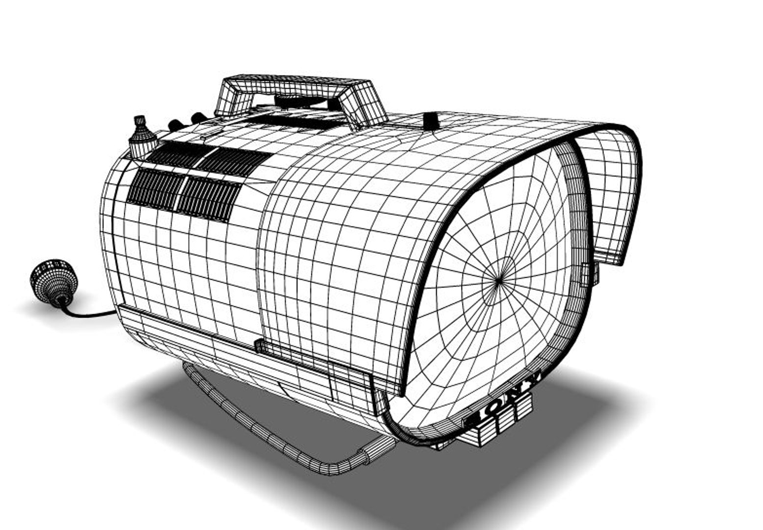 1960 Sony Tv8-301 Portable 3d Model