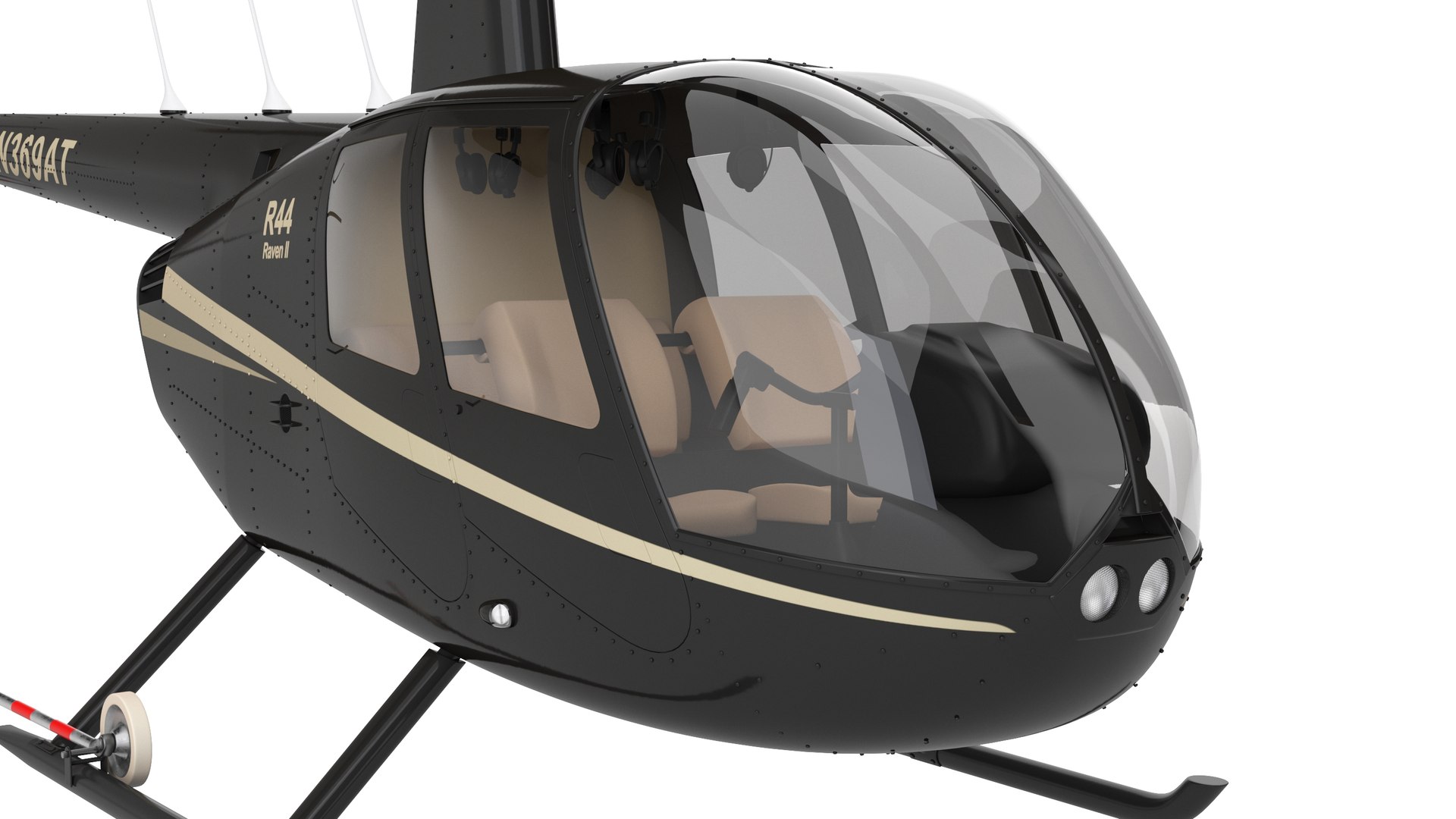 Helicopter Robinson R44 3D model - TurboSquid 2020522