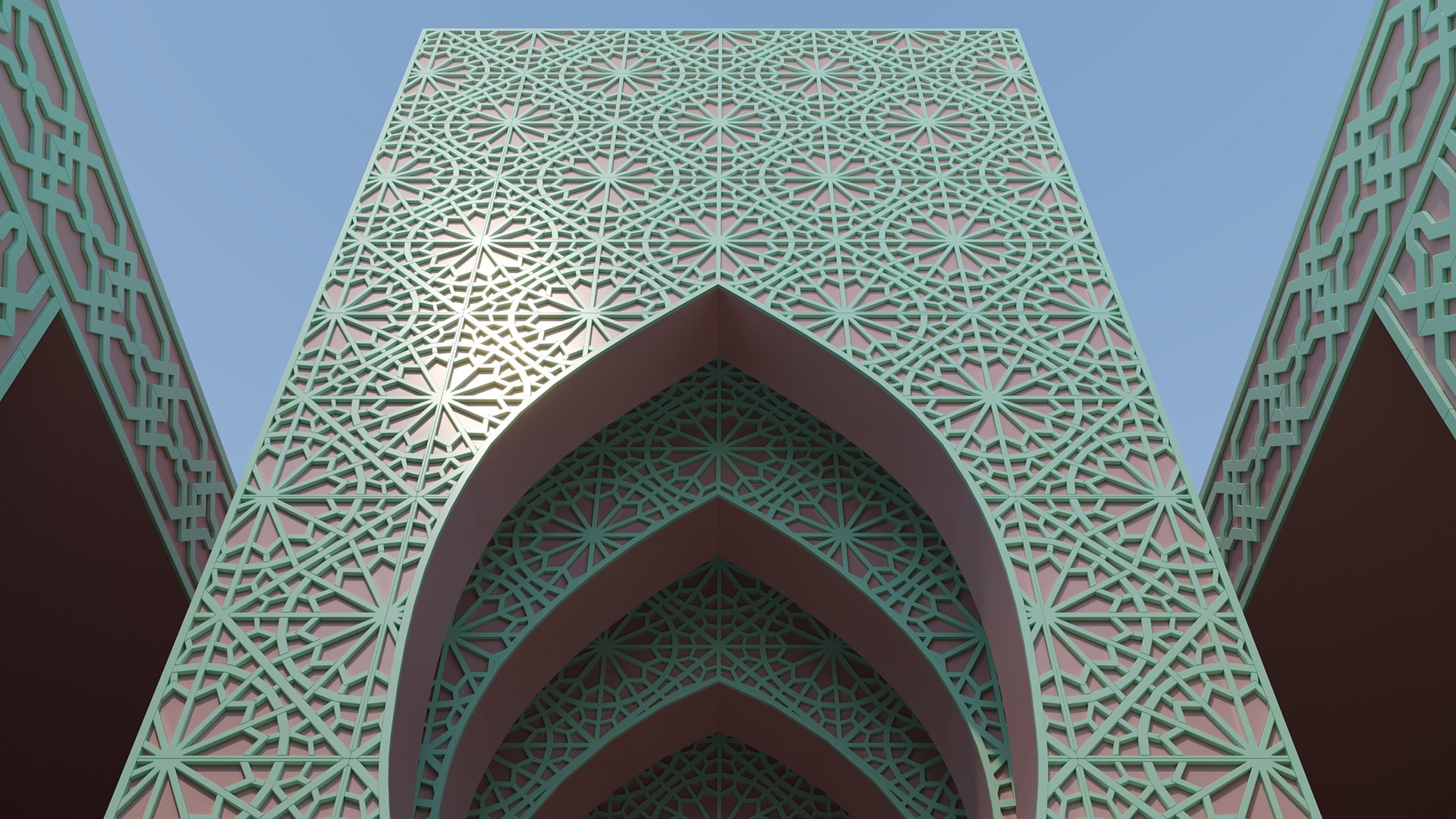 Moroccan-style Infinity Pool Palace Model - TurboSquid 2036391