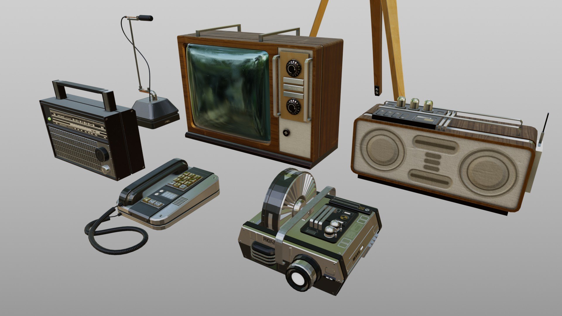 Retro Electronics 3D Model - TurboSquid 2258024