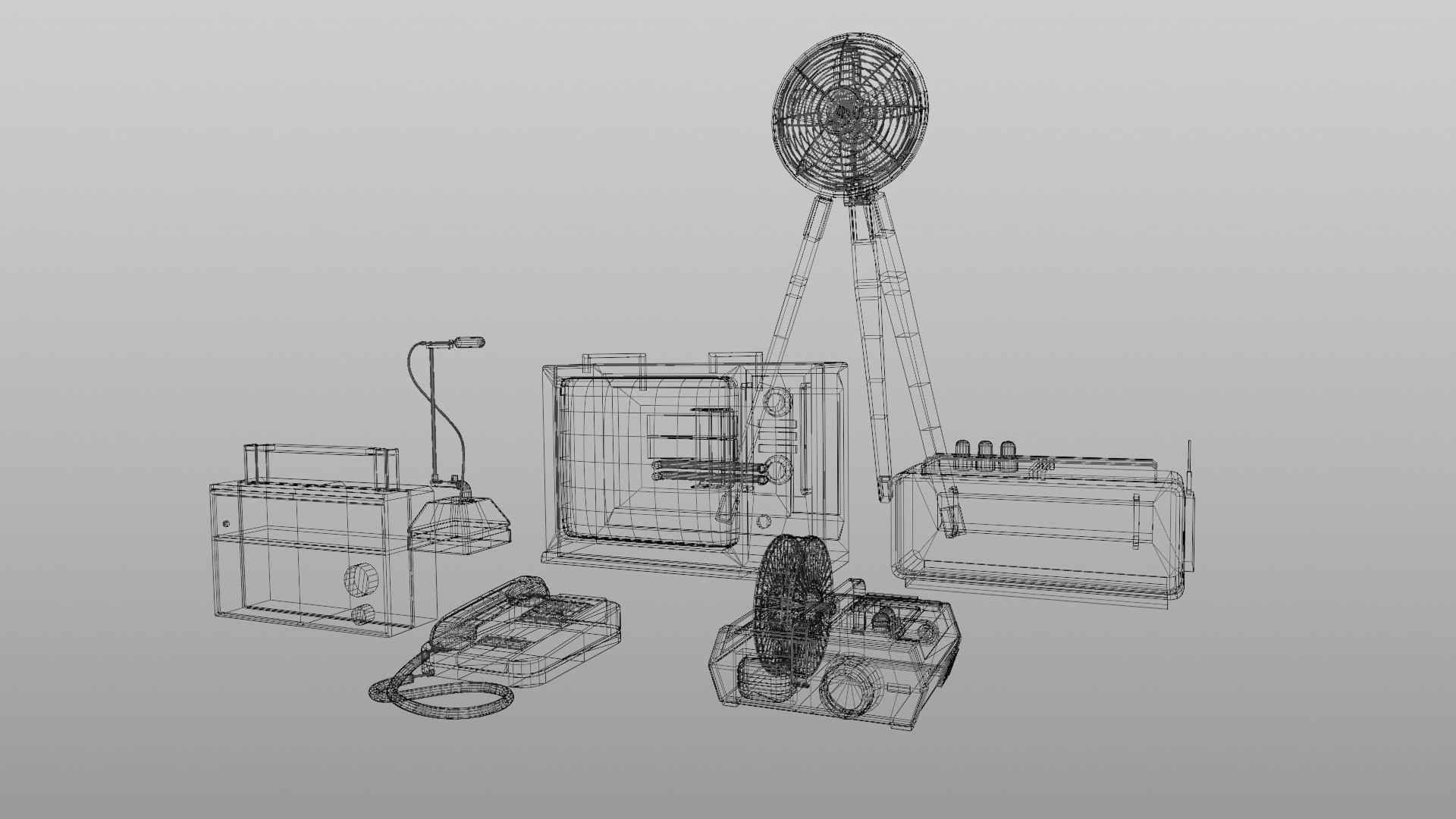 Retro Electronics 3D Model - TurboSquid 2258024