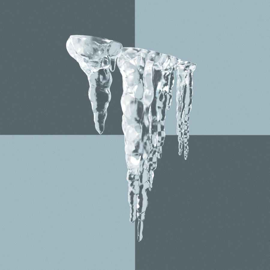 maya icicles ice