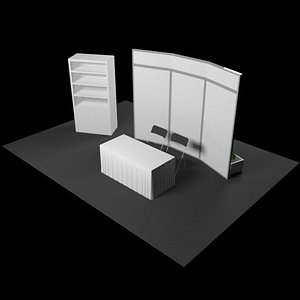Futuristic exhibition booth base 3D model - TurboSquid 1589992
