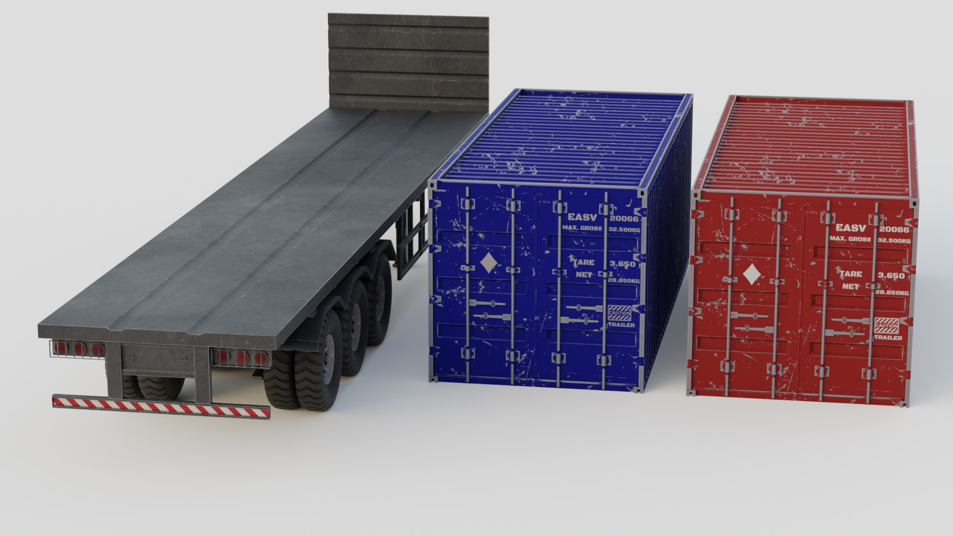 Cargo Trailer 3D Pack 3D - TurboSquid 2223105