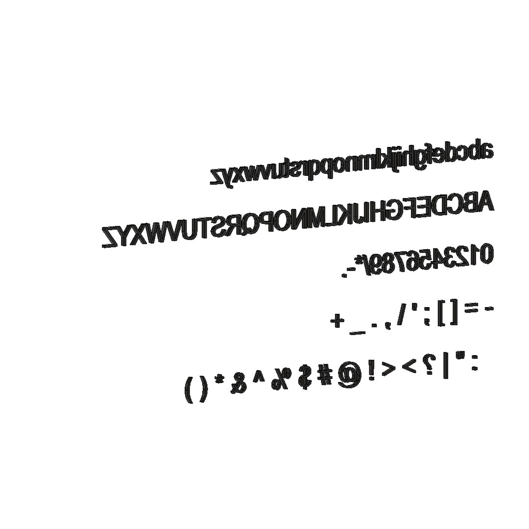 Browallia New Font Dxf
