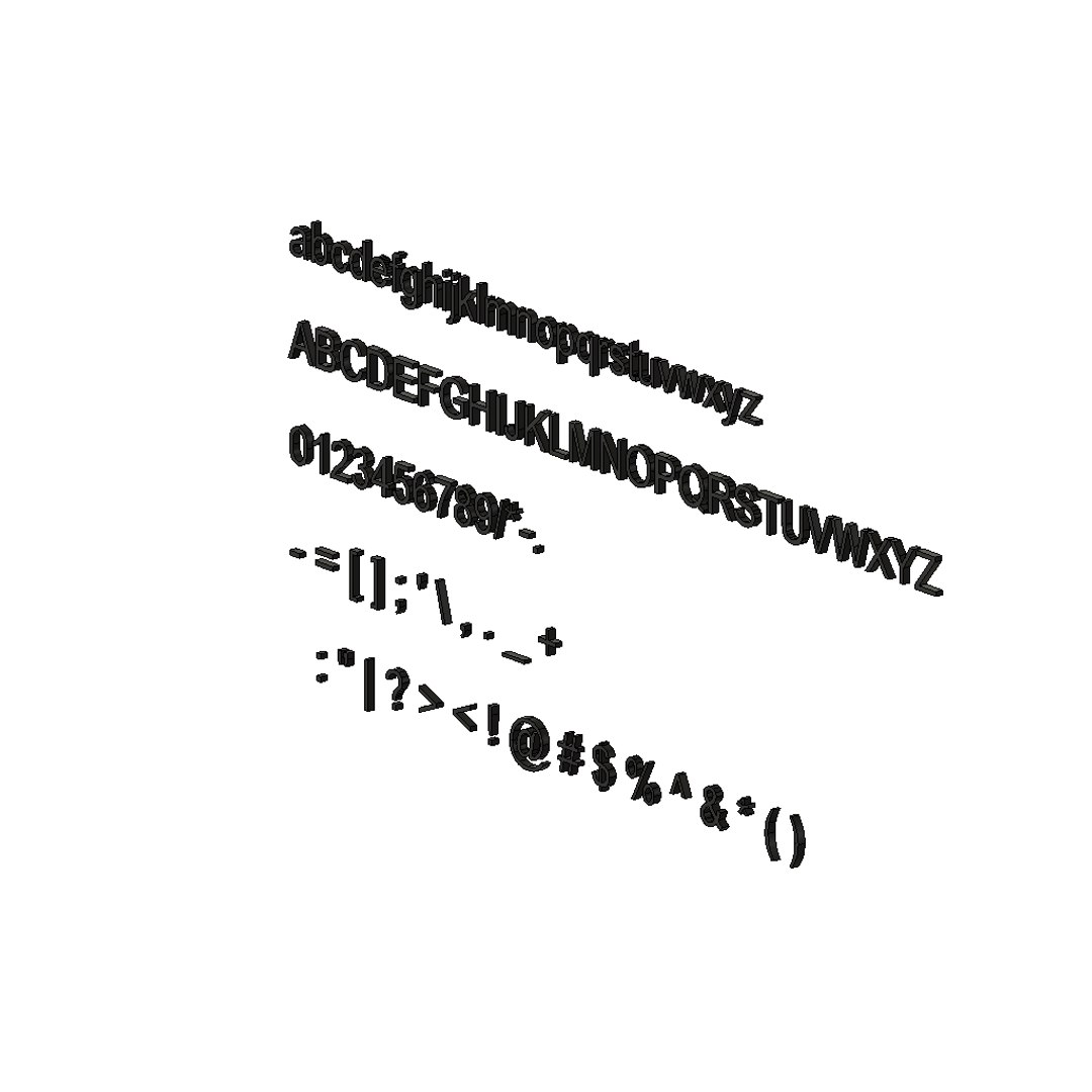 Browallia New Font Dxf