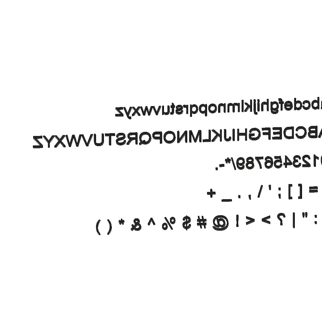 Browallia New Font Dxf