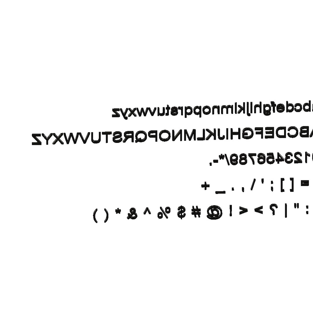 Browallia New Font Dxf